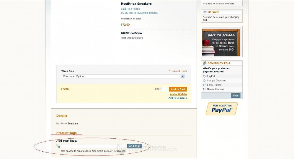 HostKnox :: Magento Tags Tutorial