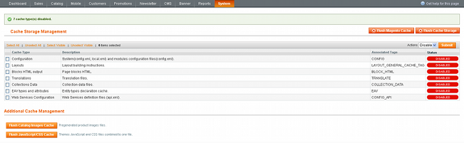 HostKnox :: Magento Tutorial - How to disable Magento's cache HostKnox :: Magento Tutorial - How to disable Magento's cache