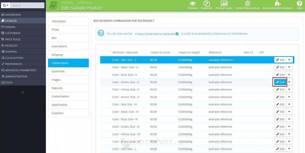 Hostknox Prestashop 1516 Product Combinations Tutorial