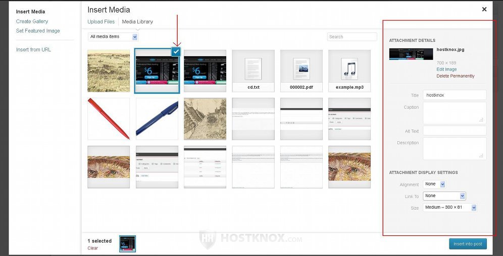 HostKnox :: WordPress Images Tutorial